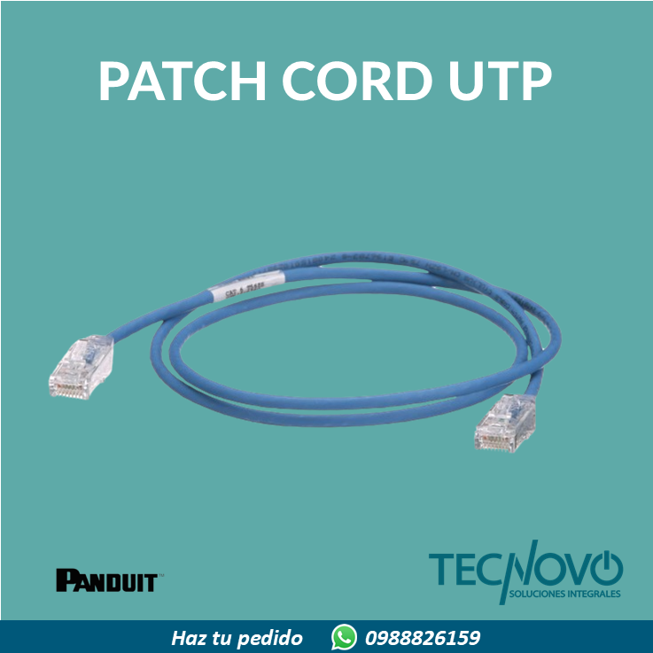 Patch cord Panduit UTP CAT6 3FT AZUL | TECNOVO SOLUCIONES INTEGRALES